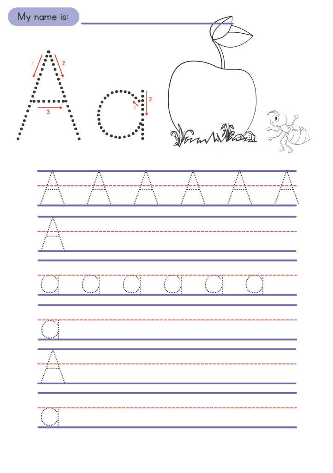 Preschool Alphabet & Numbers Practice - Etsy