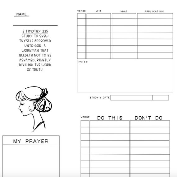 PDF Bible Study Guide - Etsy