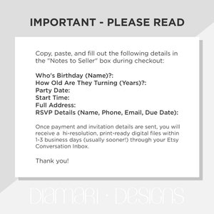 Birthday Party Invitation - Rustic Modern / Blue (teal) and Grey ...