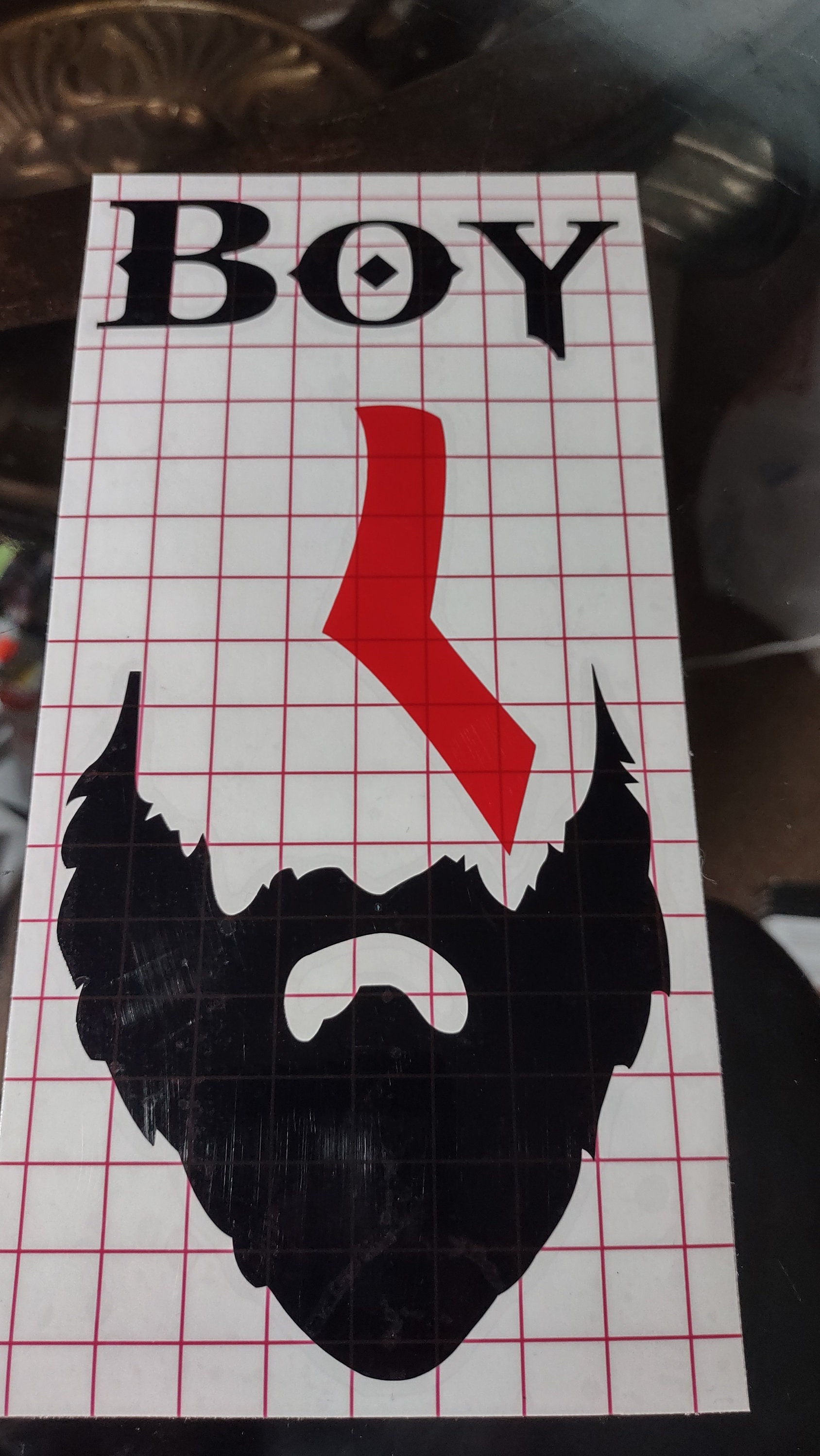 God of War Kratos Car Decal, Boy, Car Decal, Wall Decal, Laptop Decal ...