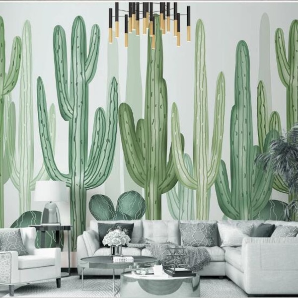 Cactus Wall Decal - Etsy