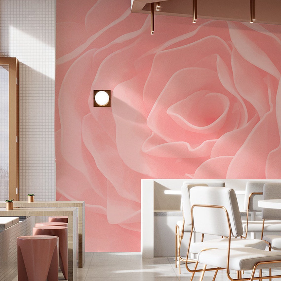 Giant Rose Big Flower Floral Wallpaper Wall Mural One Large - Etsy