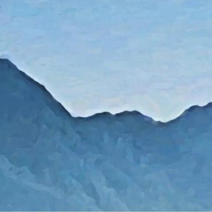 Ink Abstract Mountains Mistry Landscape Wallpaper Wall Mural, Foggy ...