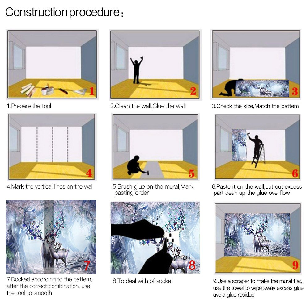 Hand Painting Hanging Branch Tree Flowers and Birds Wallpaper - Etsy