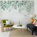 Hanging Spring Green Leaves Wallpaper Wall Mural, Fresh Vine Branch ...