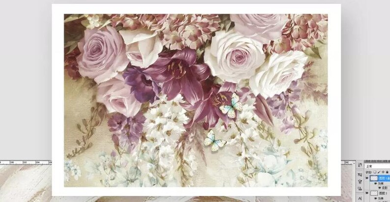 Dutch Bright Color Ivory Roses Flowers Floral Wallpaper Wall | Etsy