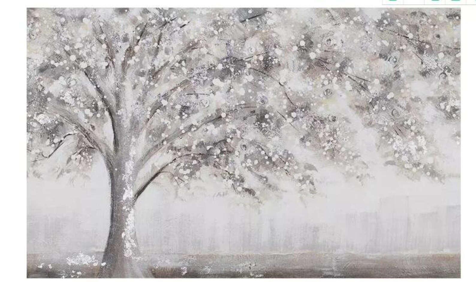 Abstract Grey Tree Wallpaper Mural: Oil Painting Sketch Home Decor - Etsy