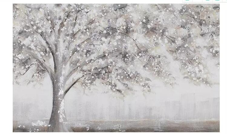 Abstract One Large Tree Wallpaper Wall Mural Oil Painting | Etsy