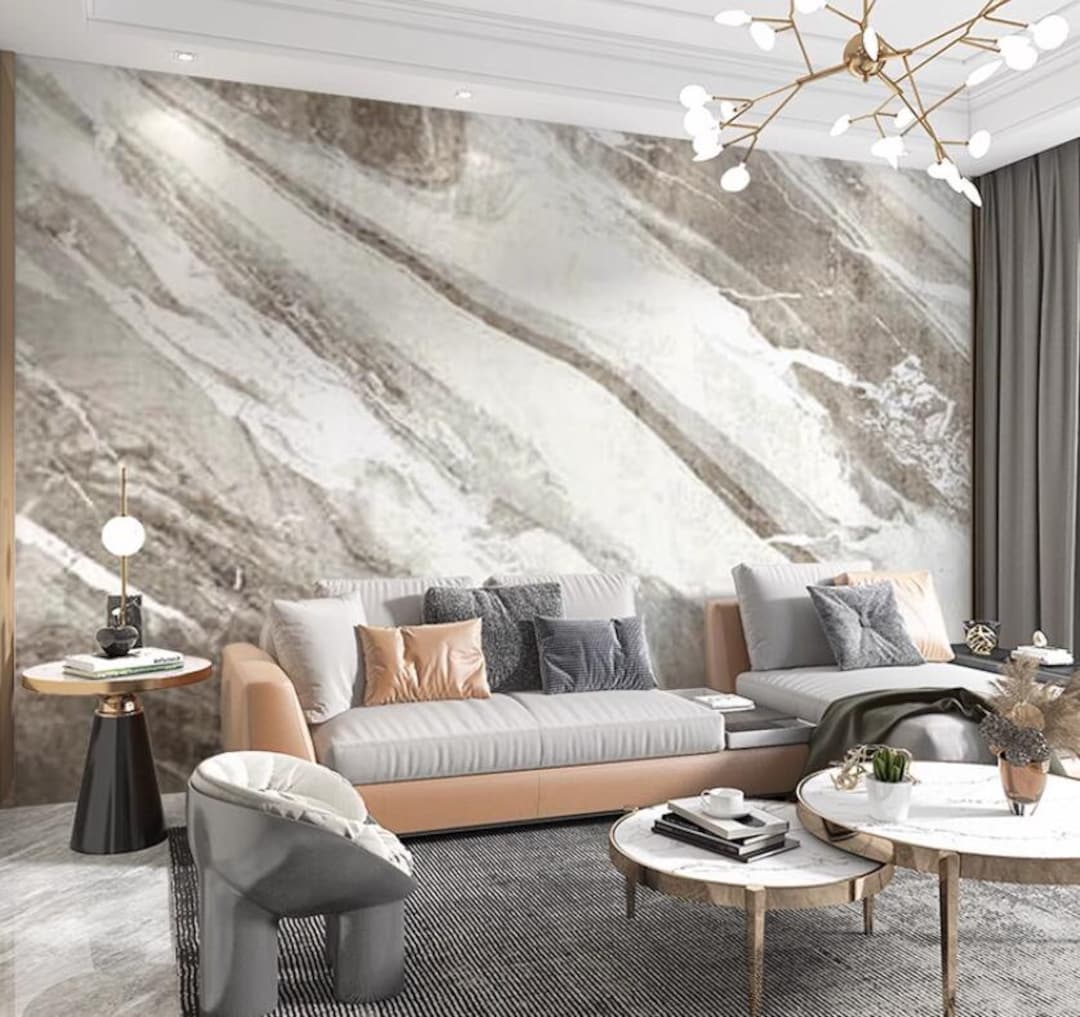 Modern Abstract Marble Txture Wallpaper Wall Mural, Nordic Marble ...
