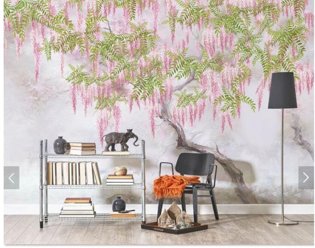 Fine Brushwork Wisteria Tree Wallpaper Wall Mural Twisted - Etsy
