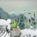Hand Painted Castle Forest Animal Mountains Wallpaper Wall - Etsy