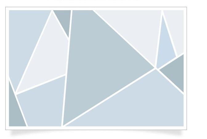 Blue Irregular Geometric Wallpaper Wall Mural Simple Blue | Etsy