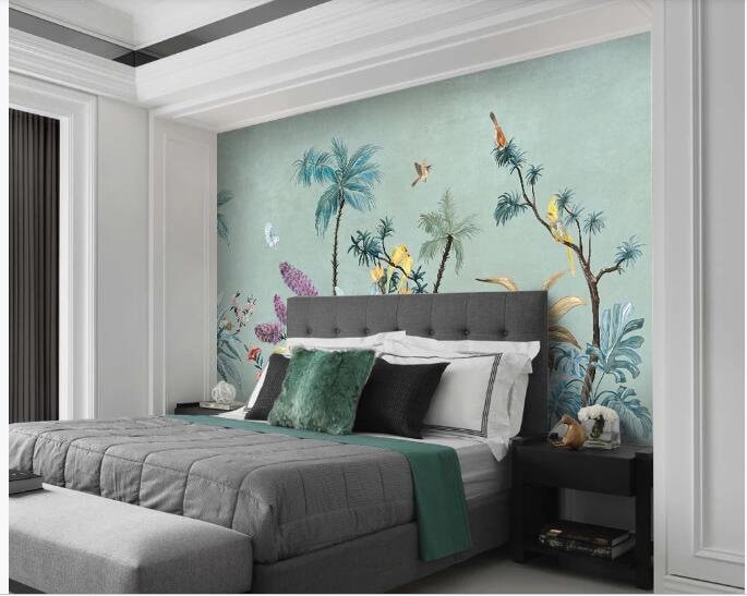 Tropical Rainforest Plants Wall Mural Wallpaper Wall Mural | Etsy