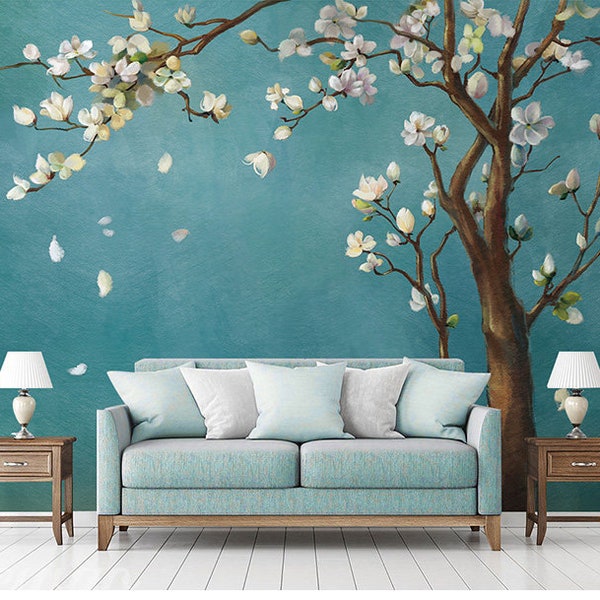 Magnolia Mural - Etsy