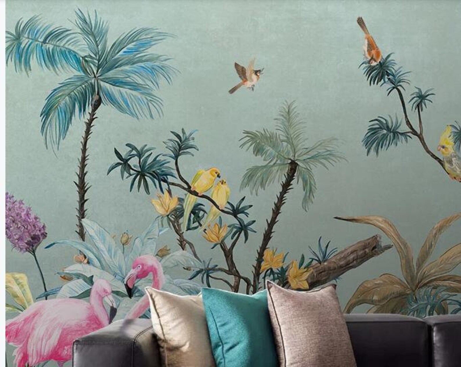 Tropical Rainforest Plants Wall Mural Wallpaper Wall Mural | Etsy