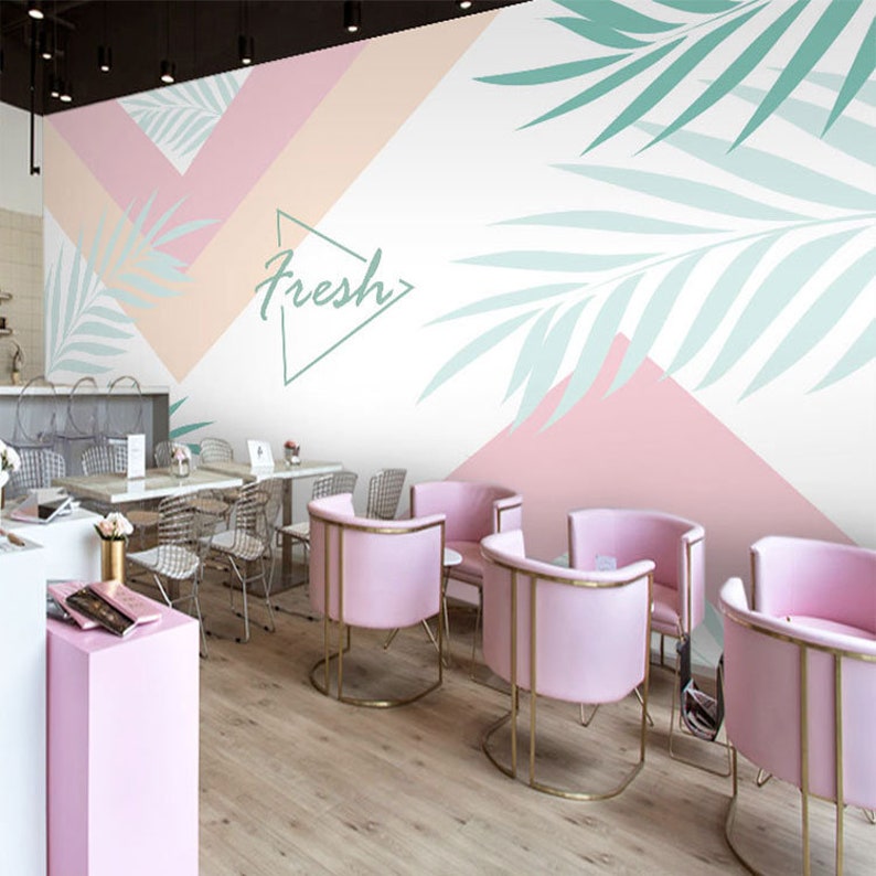 European Style Ins Modren Geometric Design With Leaves - Etsy