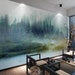 Abstract Mountains Forest Wallpaper Wall Mural, Quiet Misty Mountains ...
