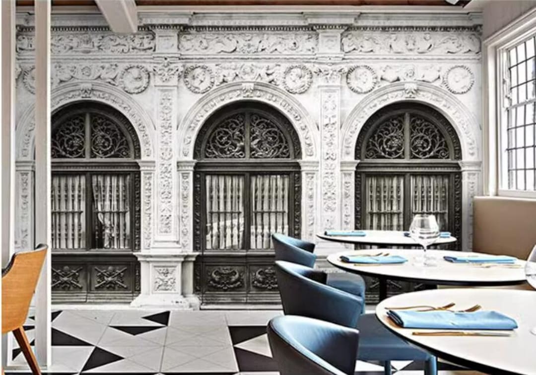 Western Style Restaurant, Corridor Wallpaper, European Style Retro ...
