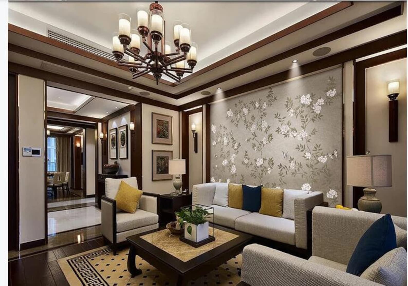 American Countryside Style Flowers Floral Wallpaper Wall - Etsy