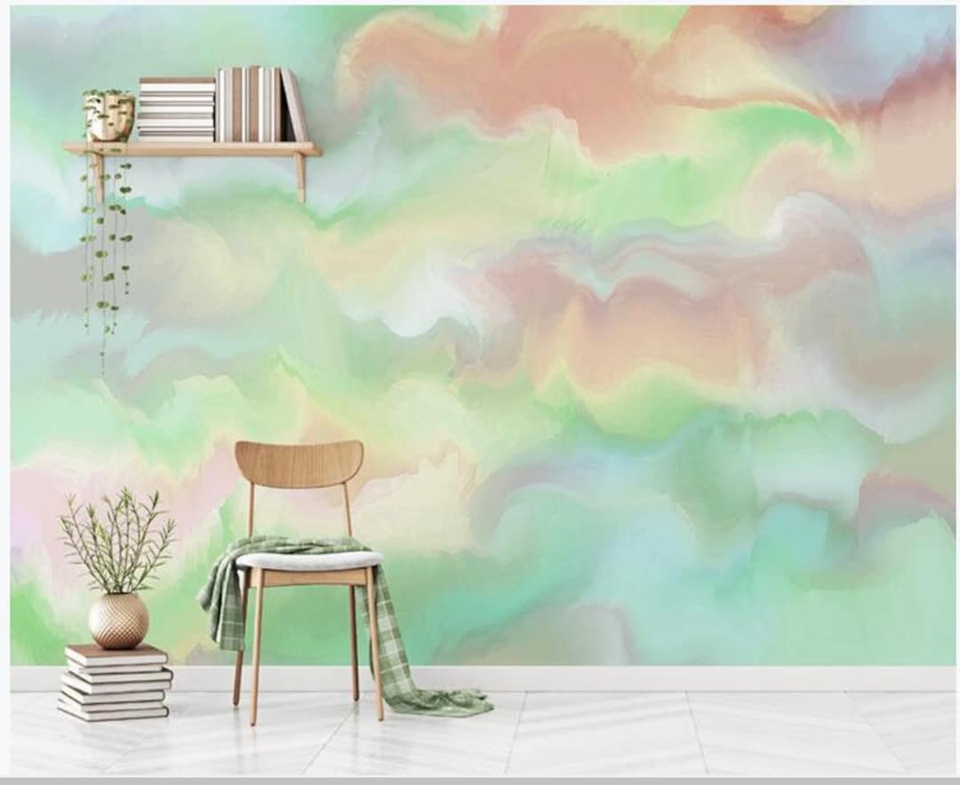 Rainbow Colorful Clouds Gradient Clouds Wallpaper Wall Mural, Beautiful ...