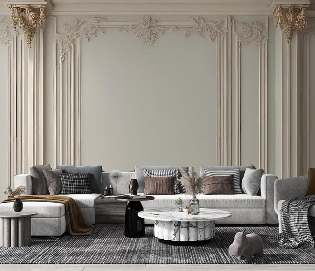 Classic Wall Panels Wallpaper Wall Mural for Living Room - Etsy