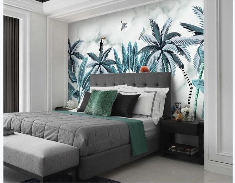 Tropical Rainforest Plants Wall Mural Wallpaper Wall Mural - Etsy