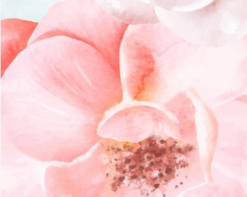 Hanging Pink Roses Flowers Floral Wallpaper Wall Mural - Etsy