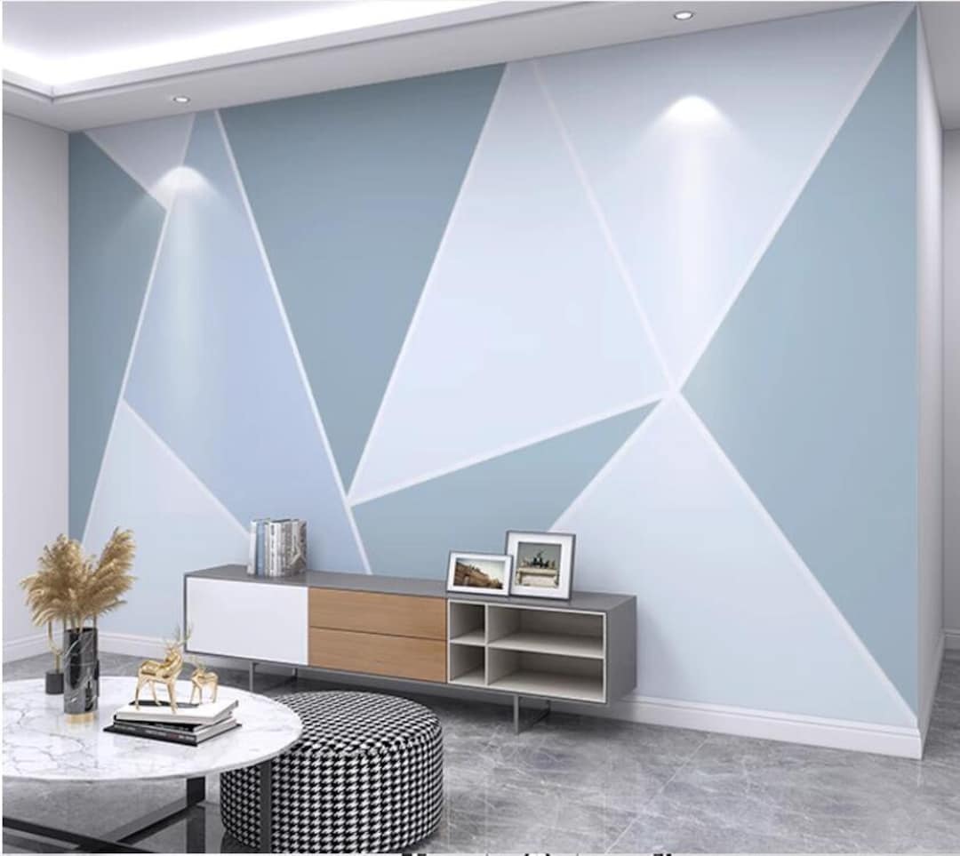 Modern Abstract Geometric Wallpaper Mural Wall Decor - Etsy