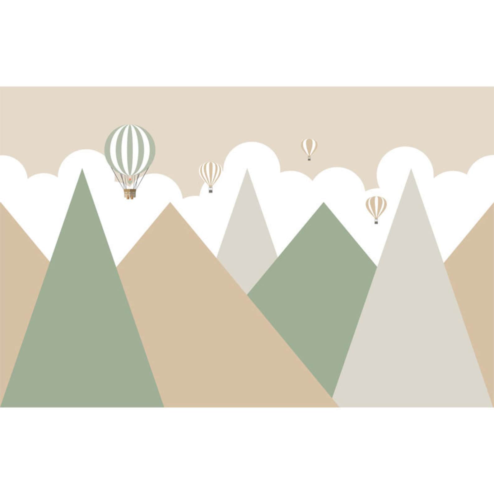 Simple Geometric Mountains Geometric Wallpaper Wall Mural - Etsy