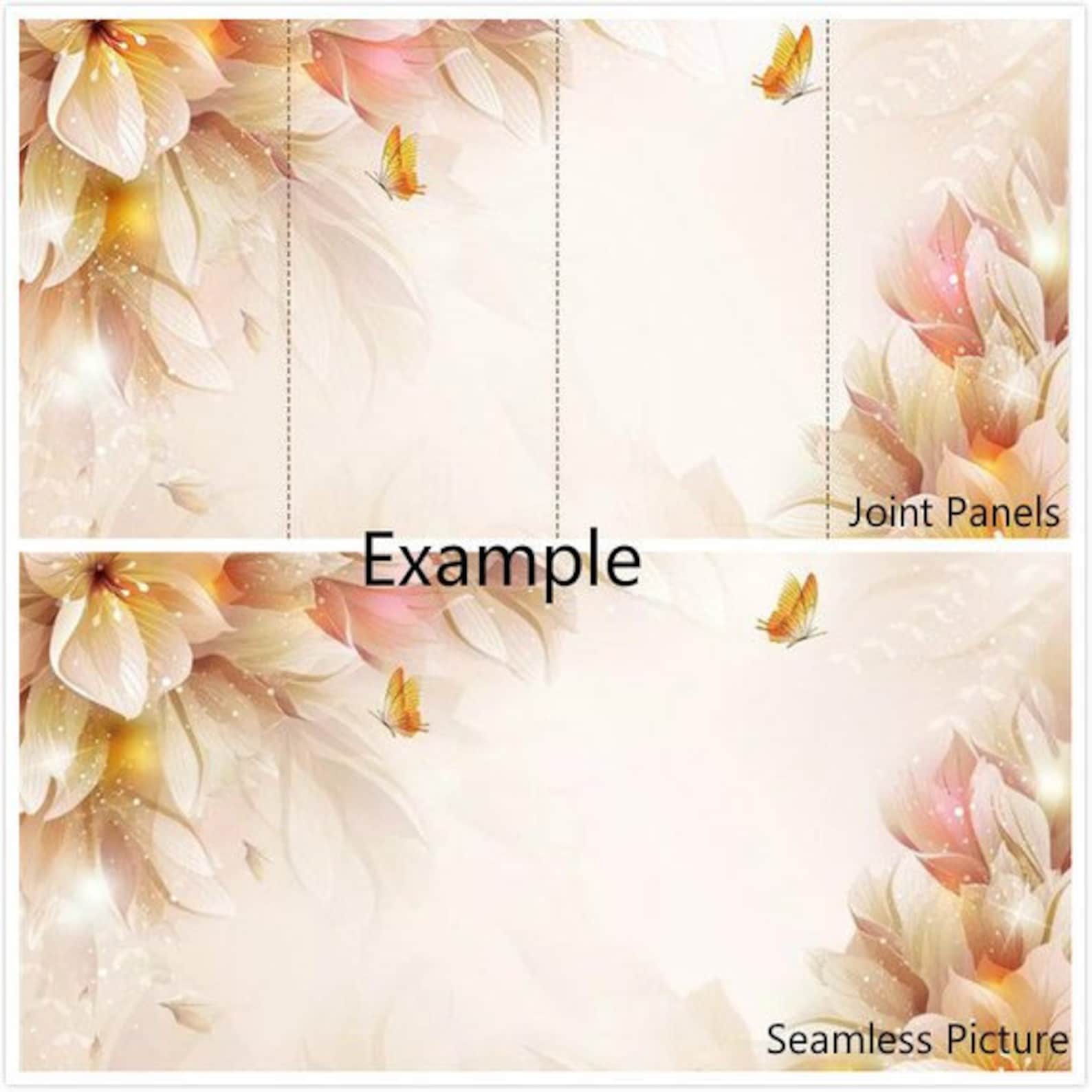 Hand Painted Grey Trees Wallpaper Wall Mural Grey Forest | Etsy