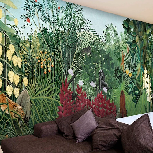 Green Tropical Rainforest Wallpaper Wall Mural High Quality - Etsy