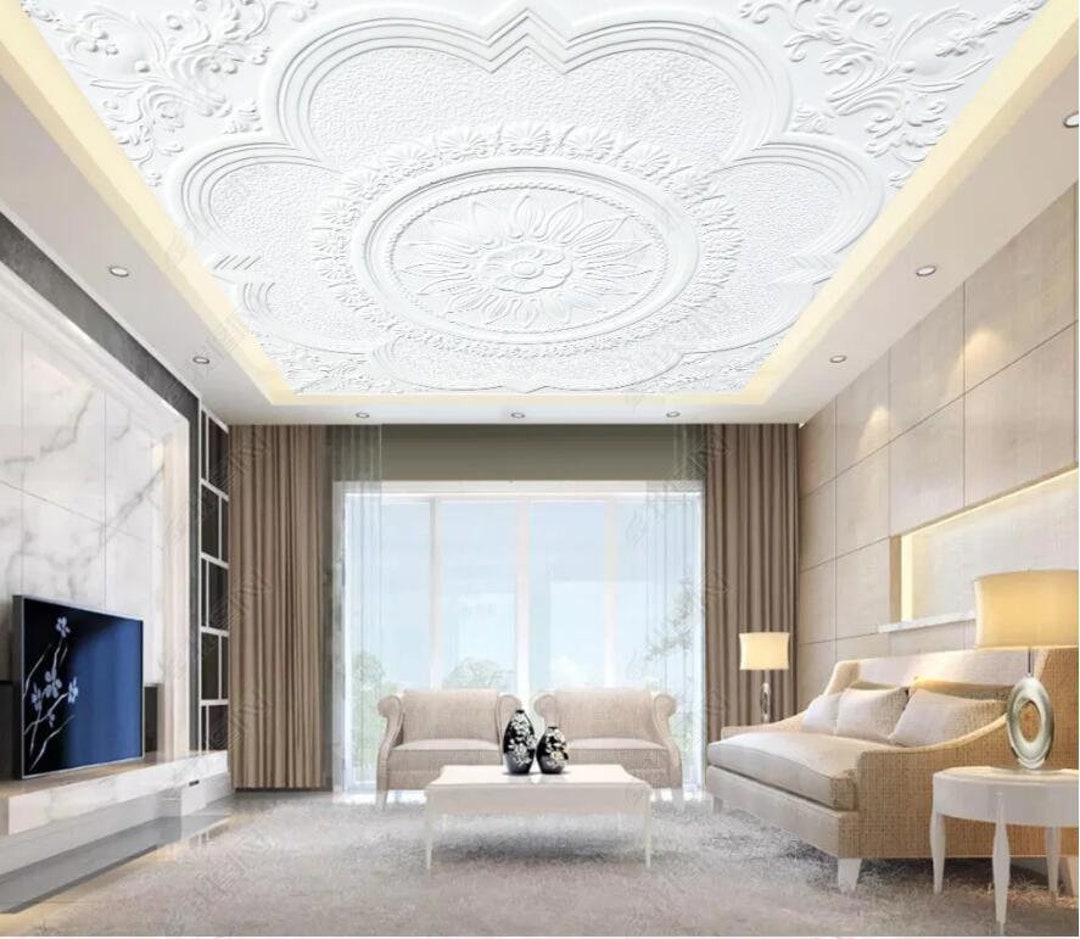 European Style Relief Gypsum Ceiling Mural: Suspended Ceiling ...