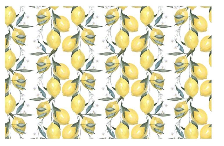 Oil Painting Lemon Wallpaper Wall Mural Hand Painted Lemon | Etsy