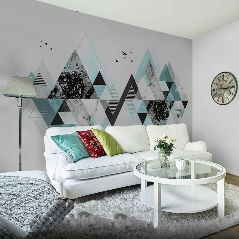 Nordic Personality Art Wallpaper Wall Mural Office Living | Etsy