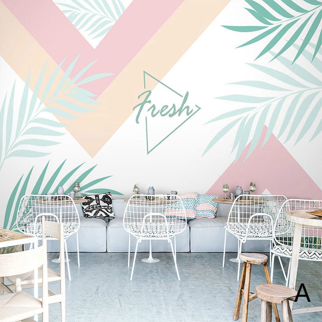 European Style Ins Modren Geometric Design With Leaves - Etsy