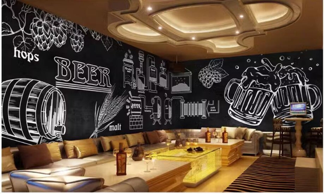 Beer Tavern Background Wall Paper Craft Brewery Brewery Shop Craft ...