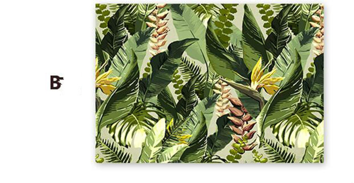 Tropical Rainforest Leaves Wallpaper Wall Mural High Quality - Etsy