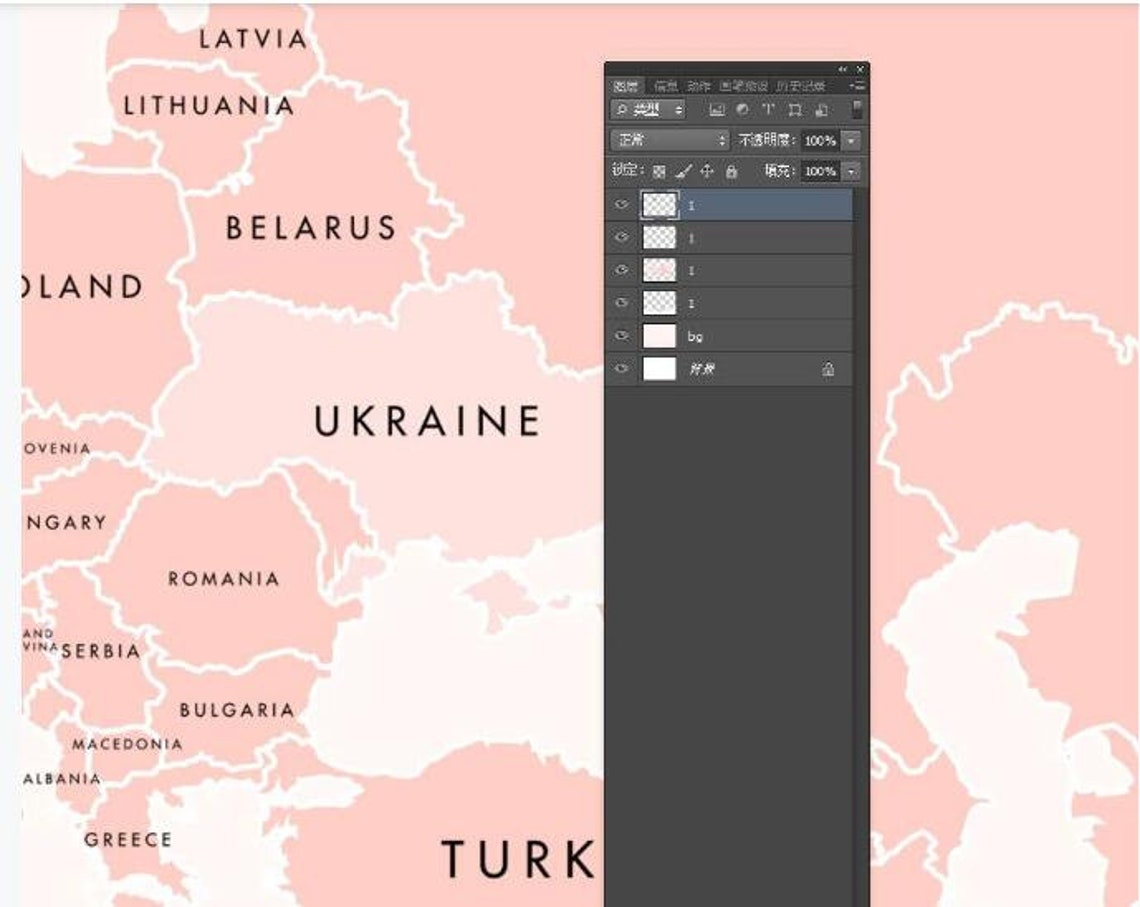 Pink Backgroud World Map Nursery Wallpaper Wall Mural Lovely | Etsy