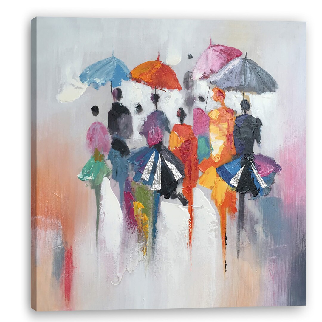 Abstract Hand Paint, Canvas Artwork Home Decor, "rain in Memory ...