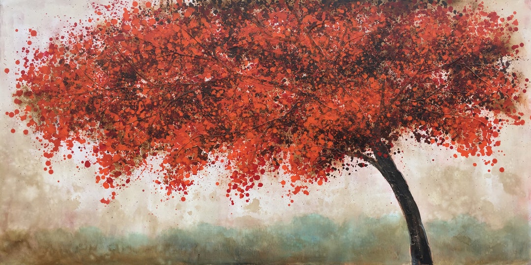 Abstract Art "ethereal Maple" Hand-painted Oil Painting Original, Wall ...