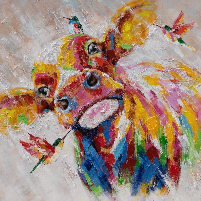 Cow Painting on Canvas - Etsy
