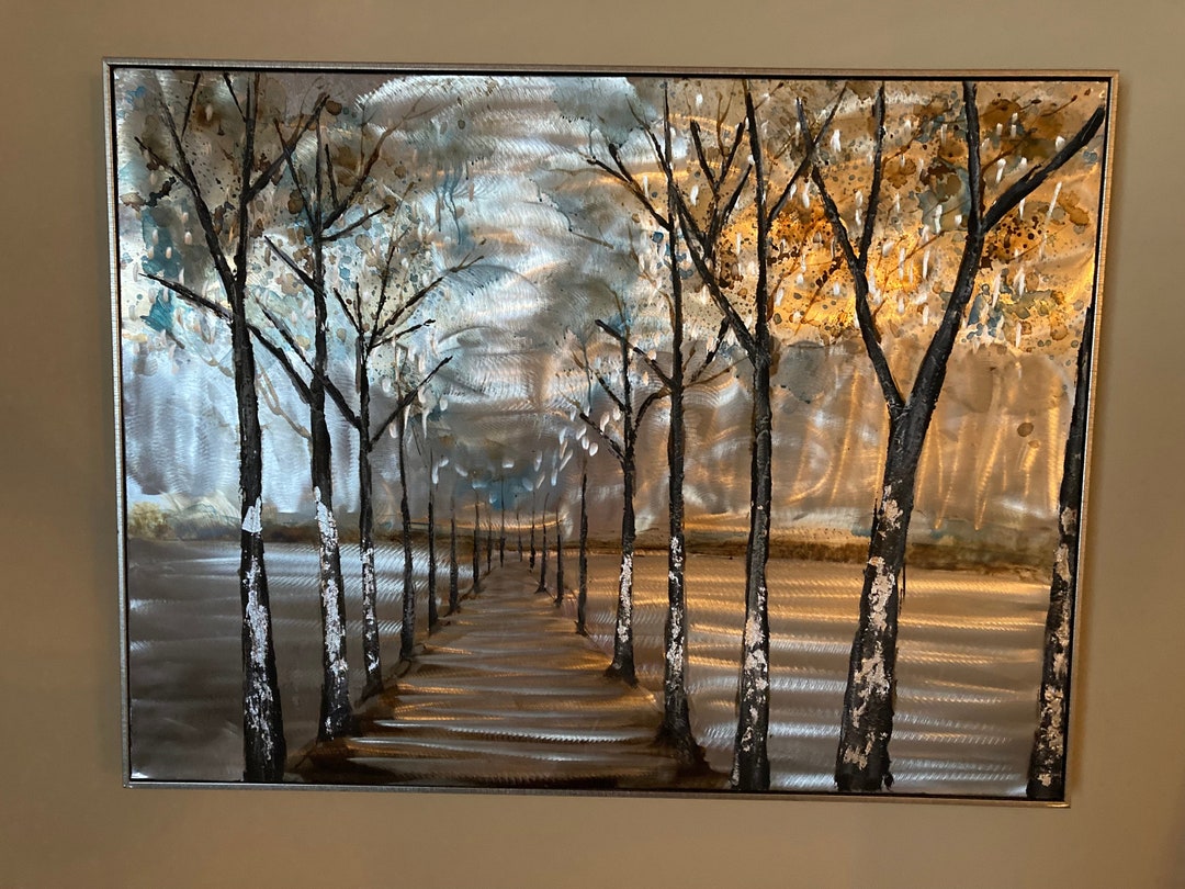 Custom Hand Painted "road Artwork" on Canvas Wrapped Canvas Painting ...