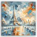 Original "parisian Dreams" - Textured Impasto Oil Painting of Eiffel ...