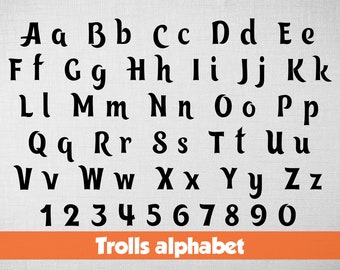 Trolls font | Etsy