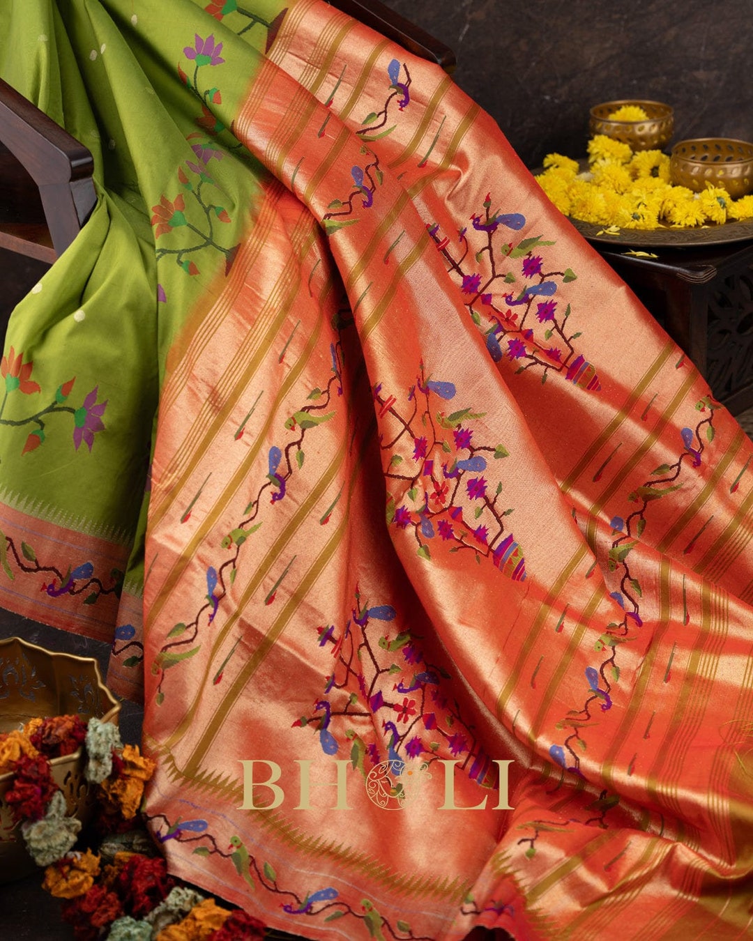 Handwoven Skirt Border Pure Mulberry Silk Royal Paithani - Etsy