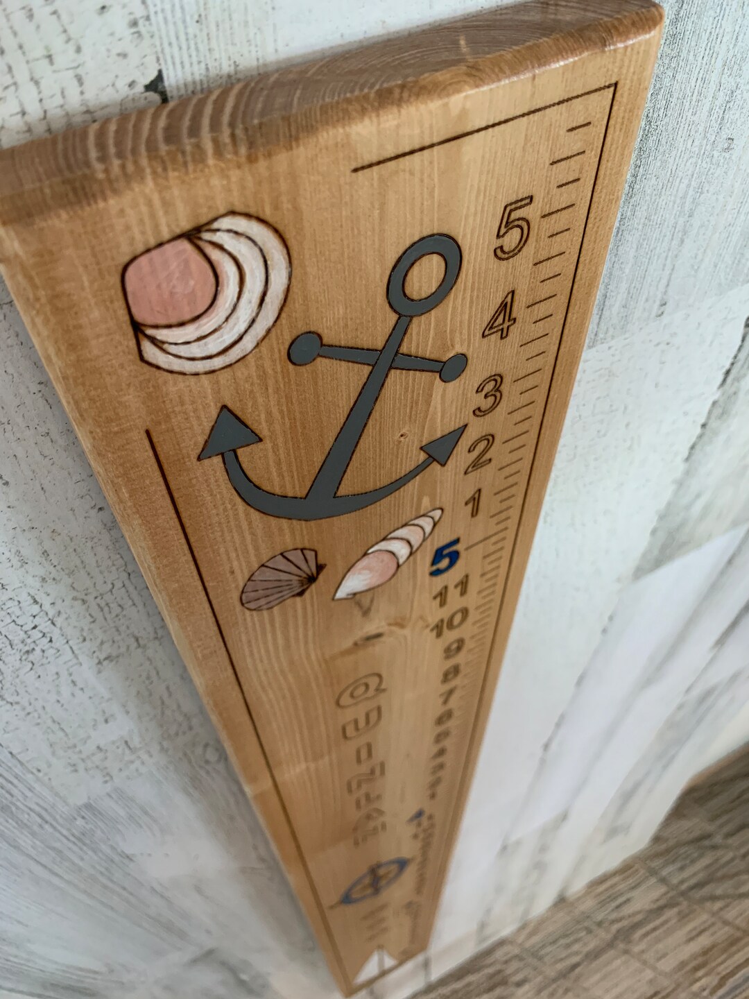 Wooden Maritime Grow Chart/personalized Measuring Stick/giant Ruler ...