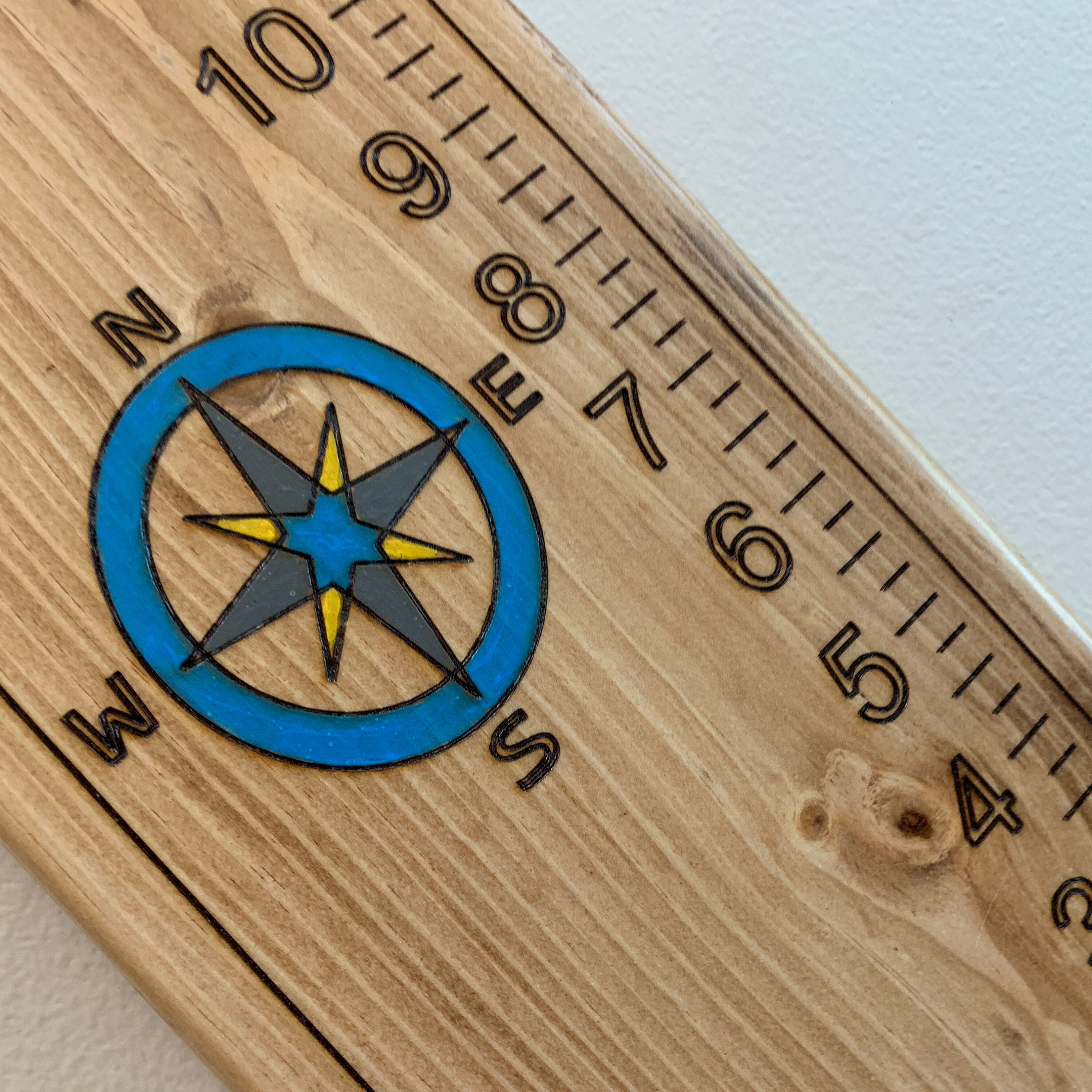 Wooden Maritime Grow Chart/personalized Measuring Stick/giant Ruler ...