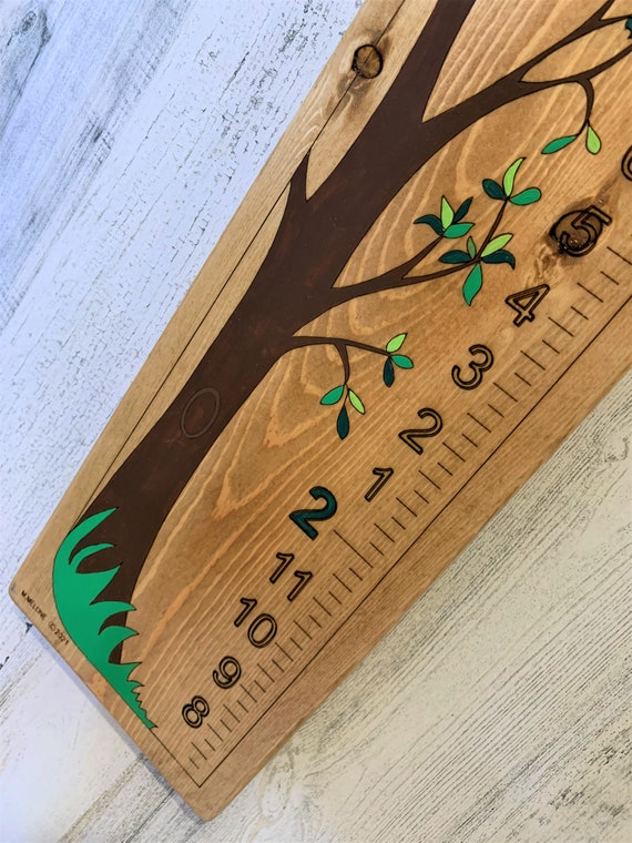 Wooden Family Grow Chart/Personalized Measuring Stick/Giant | Etsy