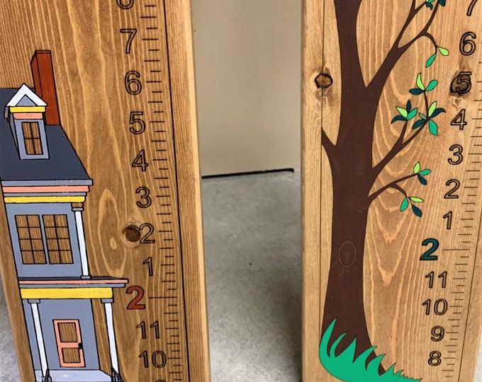 Wooden Family Grow Chart/personalized Measuring Stick/giant Ruler ...