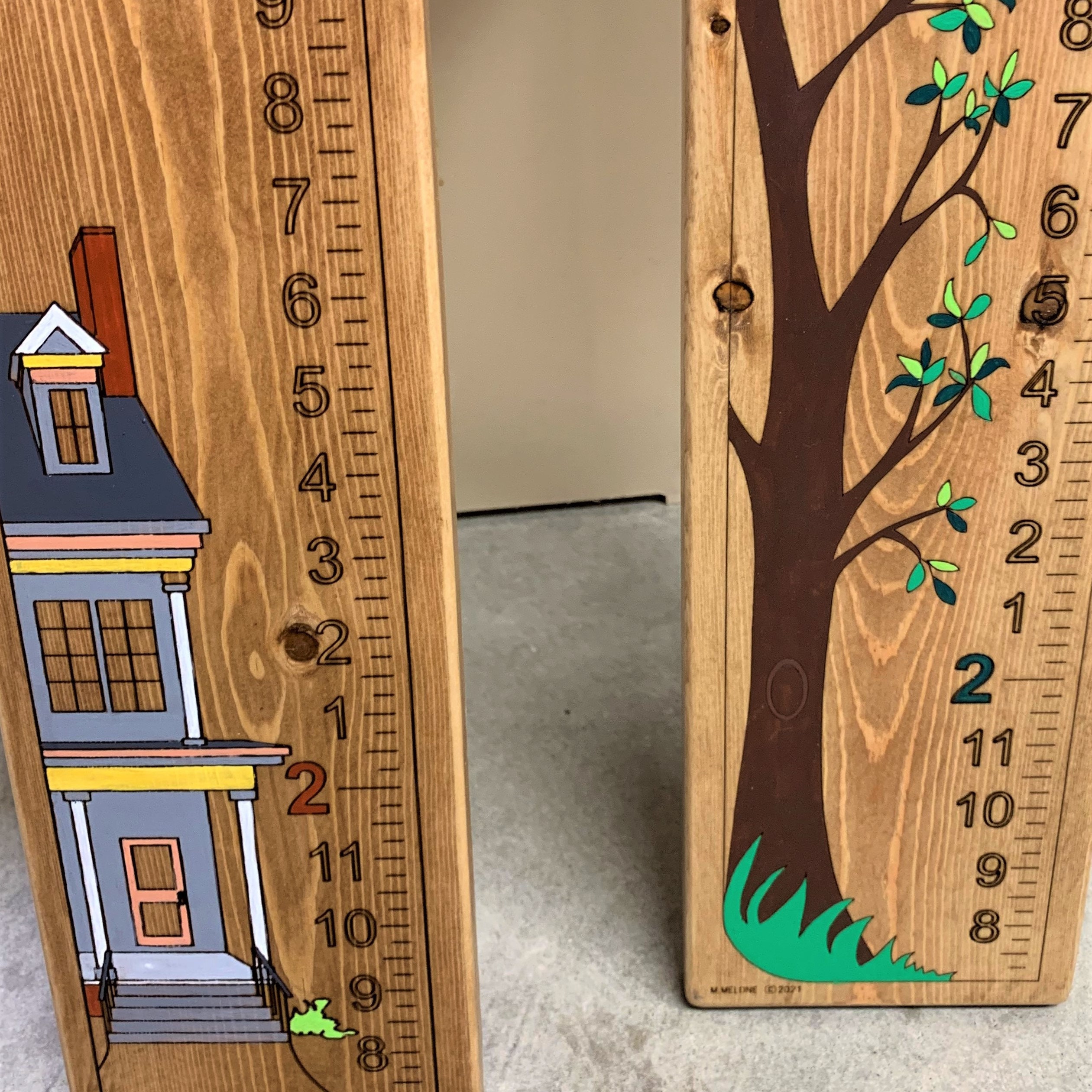 Wooden Family Grow Chart/personalized Measuring Stick/giant Ruler ...